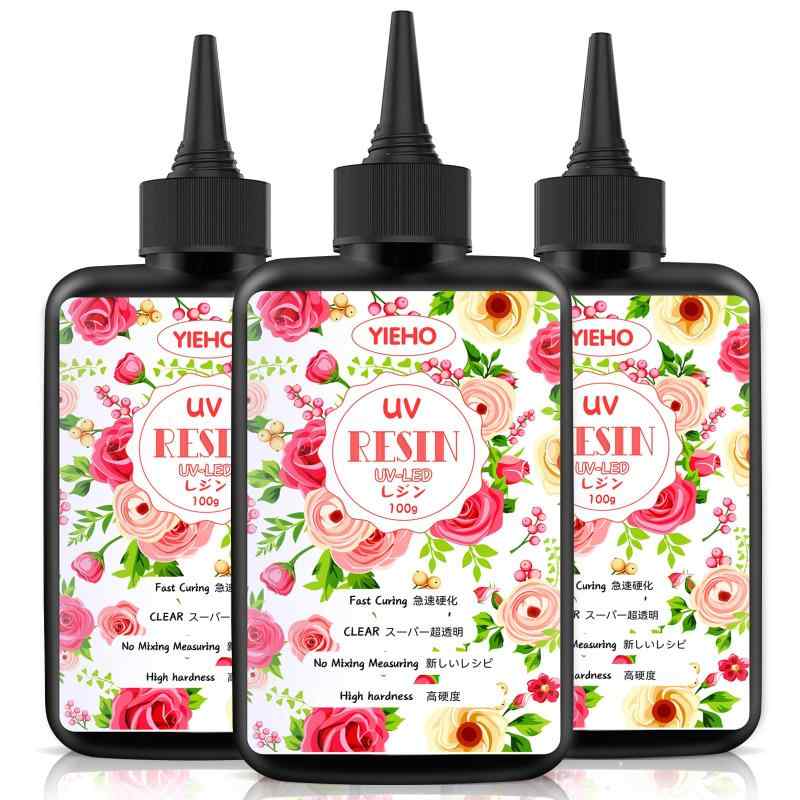 【楽天市場】YIEHO UV レジン液-クリスタル状透明で硬い レジン液速硬化-レジン初心者向け Resin UV/LED対応DIYハンドメイドジュエリー, ジュエリー，リコンモールド 100 ...