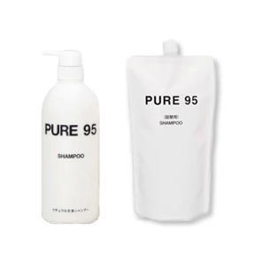 【楽天市場】パーミングジャパン ピュア95 シャンプー（ノーマルタイプ）800mlポンプ＋詰替え700ml (しっとりタイプ)無香料 【ノンシリコンシャンプー】PURE95：GON美容室