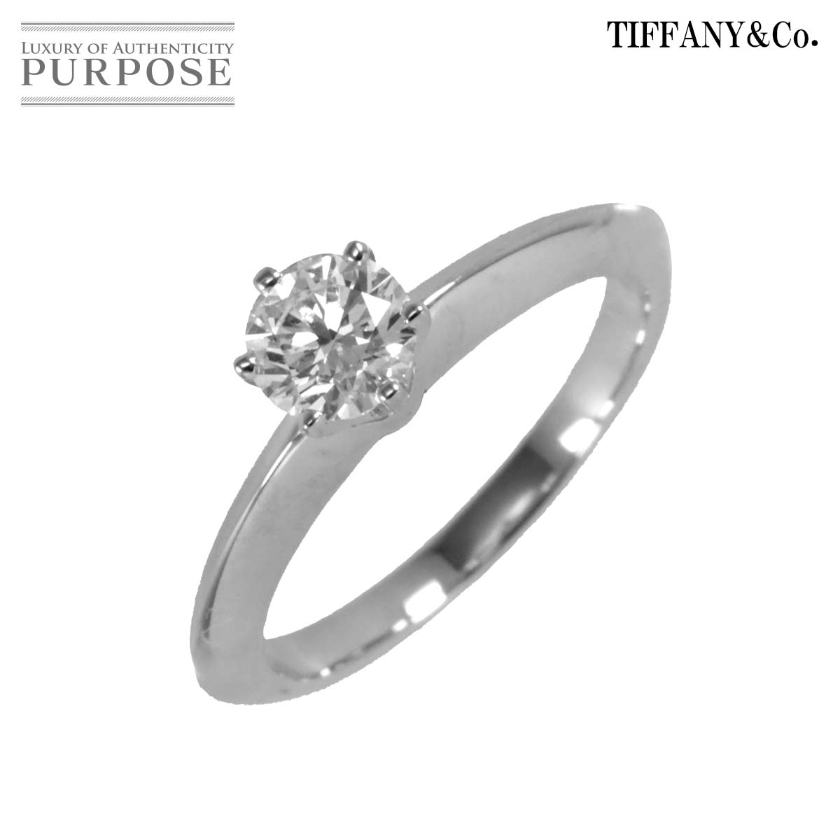 【楽天市場】【新品同様】 ティファニー TIFFANY&Co. ソリティア ダイヤ 0.43ct G/VVS1/3EX 7号 リング Pt プラチナ 指輪Diamond Ring【鑑定書付き ...