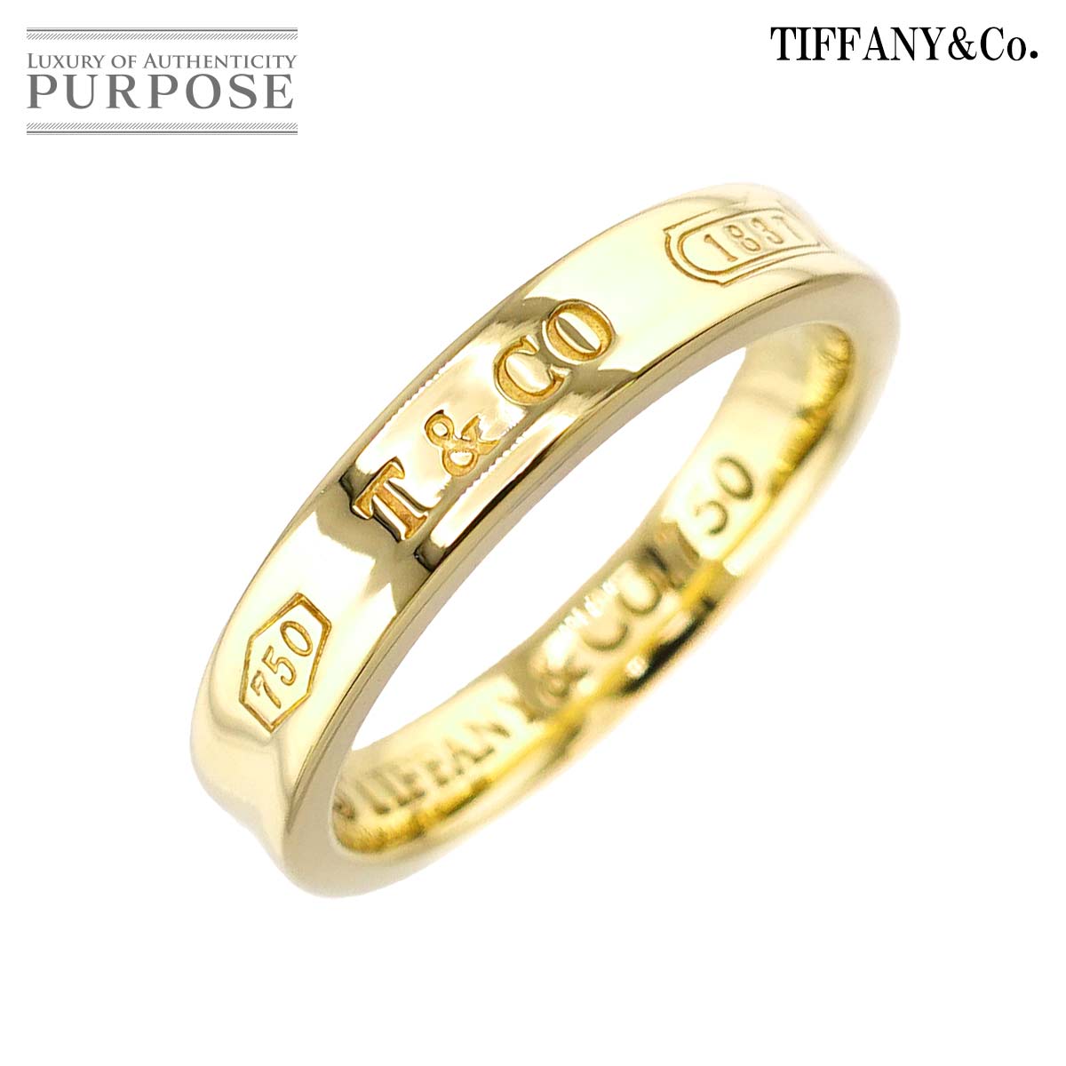 【楽天市場】【新品同様】 ティファニー TIFFANY&Co. 1837 ナロー 13号 リング K18 YG イエローゴールド 750 指輪 Ring【中古】：VINTAGE LOVER ...