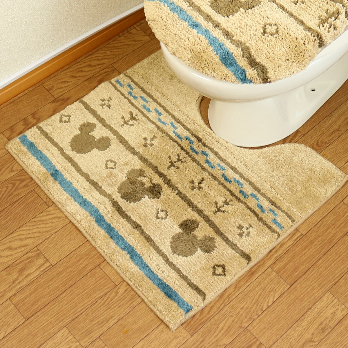 【楽天市場】MCグランド トイレマット 約55×60cm レギュラーサイズ ブラウン トイレ マット シルエット おしゃれ ディズニー ...