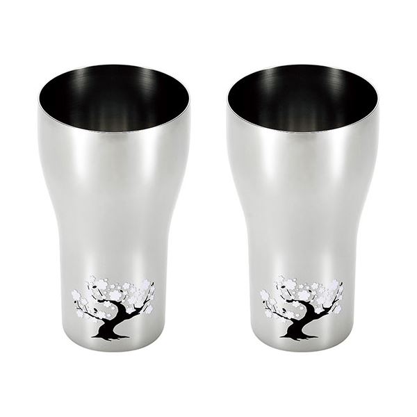 【楽天市場】よこやま 燕熟の技 感温ステンレスタンブラー440ml 2P 桜 EJK-700：QUOLI