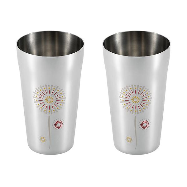 【楽天市場】よこやま 燕熟の技 感温ステンレスタンブラー420ml 2P 花火 EJK-800：QUOLI