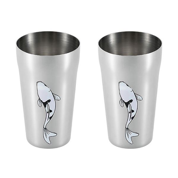 【楽天市場】よこやま 燕熟の技 感温ステンレスタンブラー420ml 2P 錦鯉 EJK-801：QUOLI