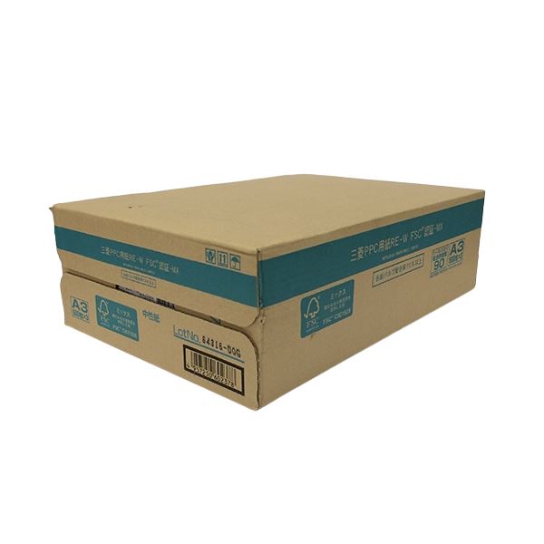 【楽天市場】三菱製紙 三菱PPC用紙RE-W FSC認証-MX A3 1箱3冊入：QUOLI