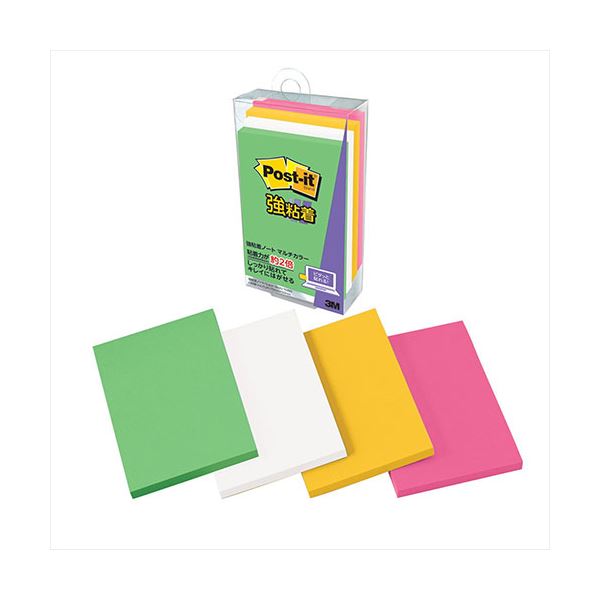【楽天市場】【10個セット】 3M Post-it ポストイット 強粘着ノート マルチカラー8 3M-656SS-MC-8X10：QUOLI