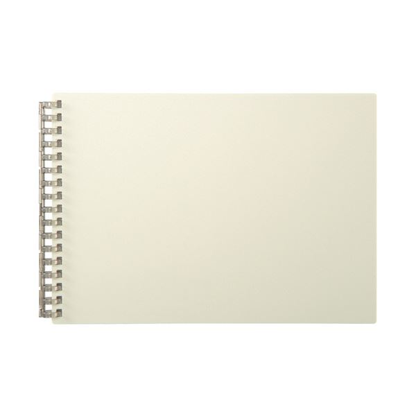 【楽天市場】（まとめ） リヒトラブMutual オープンリングノート A5ヨコ 17穴 5mm方眼罫 リーフ50枚付属 アイボリー N-2675-16 1冊 【×2セット】：QUOLI