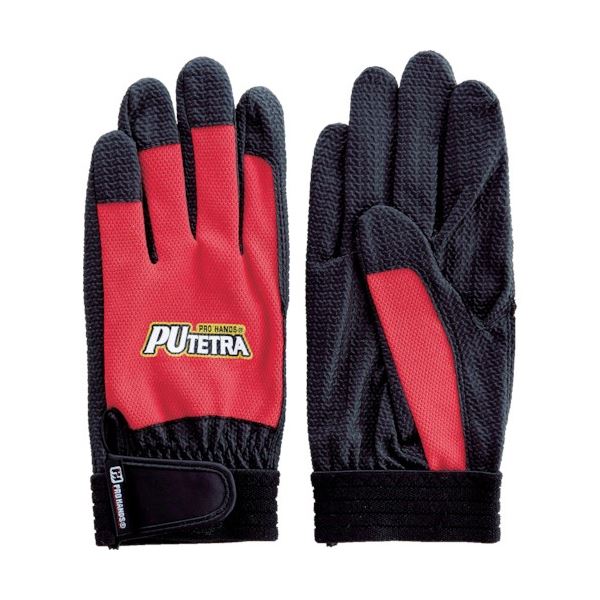 【楽天市場】(まとめ) 富士グローブ PUテトラ TE-007 レッド M 0907 1双 【×5セット】：QUOLI