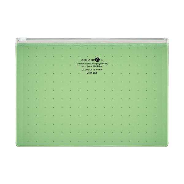 【楽天市場】（まとめ）リヒトラブ AQUA DROPsクリヤーケース A5ヨコ 黄緑 F-5302-6 1枚【×20セット】：QUOLI