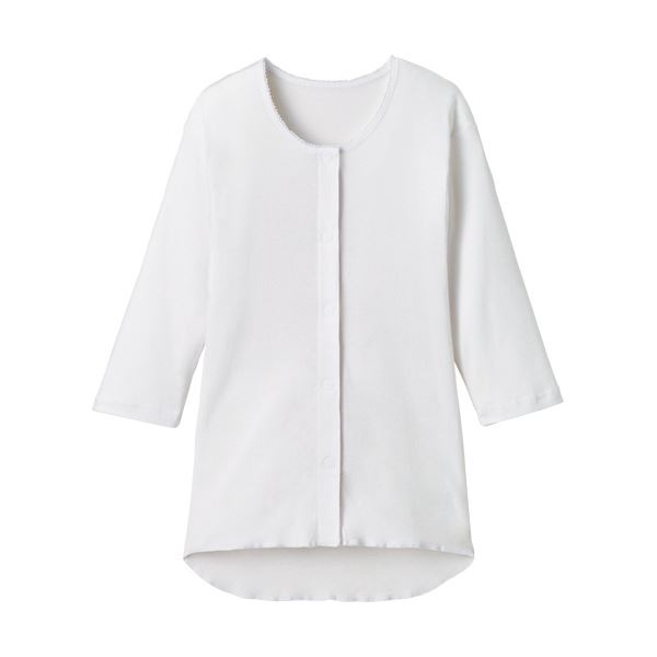 【楽天市場】（まとめ）オオサキメディカル プラスハートワンタッチ肌着 前開き 七分袖 婦人用 M ホワイト 74803 1枚【×2セット】：QUOLI