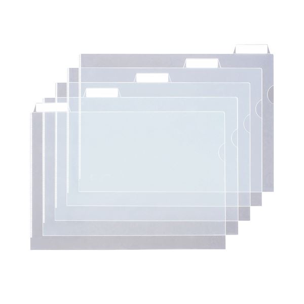 【楽天市場】（まとめ）ライオン事務器PPカラーホルダー(高透明) A4 厚さ0.15mm 見出し付 CF-7C 1パック(5枚) 【×20 ...