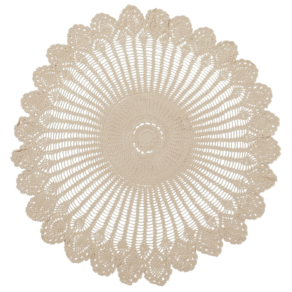 【楽天市場】クロシェマルチカバーサークル ナチュラル：キャトル・セゾン 楽天市場店