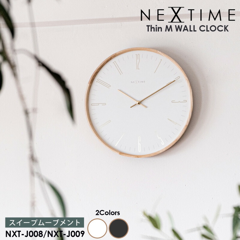 【楽天市場】掛け時計 時計 ウォール クロック Thin M WALL CLOCK NXT-J008 NXT-J009 | 壁掛け時計 かけ ...