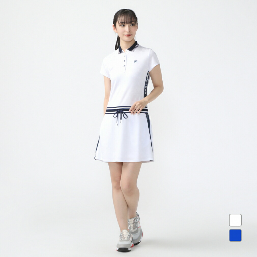 【楽天市場】フィラ レディース ゴルフウェア 半袖ワンピース 春 夏 ワンピース (752401) FILA：楽天GORA店 ...