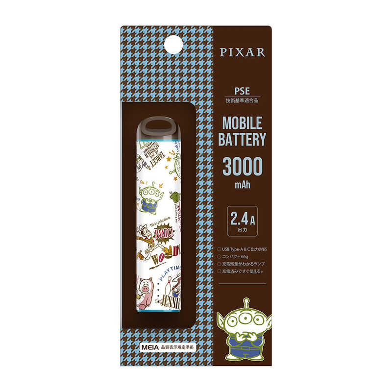 【楽天市場】PGA スティック型モバイルバッテリー 3000mAh Premium Style [2ポート] トイ・ストーリー PG-DLBJ30A04TOY：コジマ楽天市場店