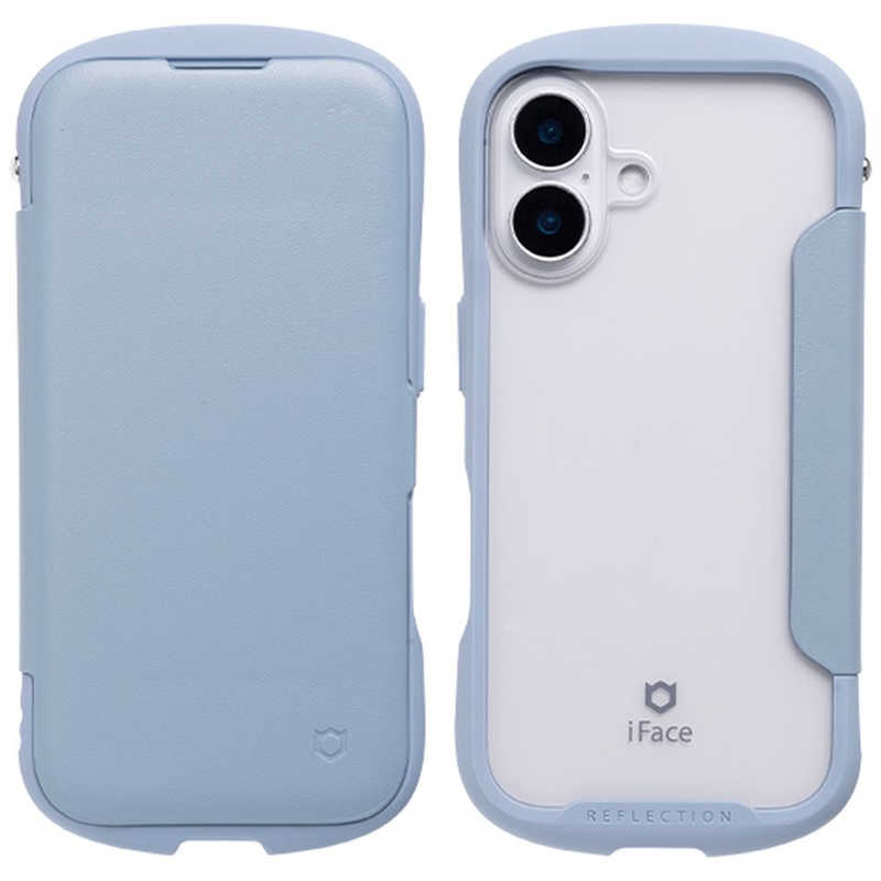 【楽天市場】HAMEE [iPhone 16専用]iFace Reflection ダイアリー ポリカーボネート クリアケース iFace ペールブルー 41-980316：コジマ楽天市場店