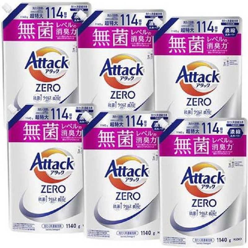 【楽天市場】花王 (ケース) アタックZERO つめかえ 1140g×6個 アタック AZｶｴ1140ｺｳﾘ：コジマ楽天市場店