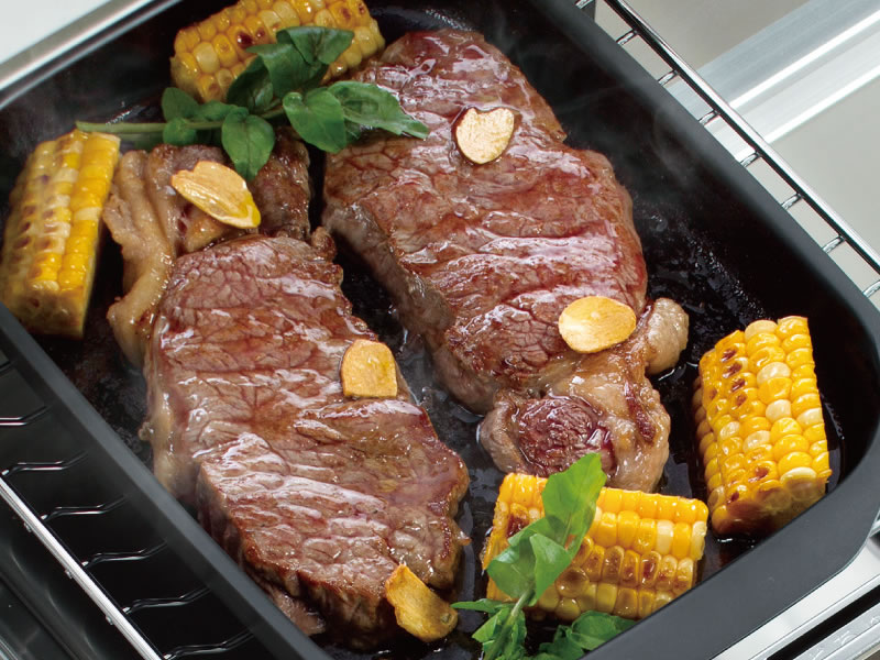 【楽天市場】グリルパン ランチーニ NEWグリル活用 角型パン 17×22cm RA-9505 ｜ 魚焼きグリル プレート IH対応 鉄 製 ...