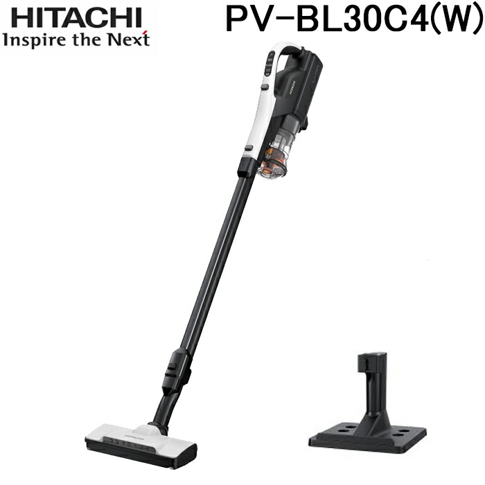 【楽天市場】(LINEクーポン有)日立 PV-BL30C4(W) コードレス スティッククリーナー ホワイト 充電式掃除機 軽量 自走式 サイクロン式 家電 日本製 HITACHI：住設と電材 ...