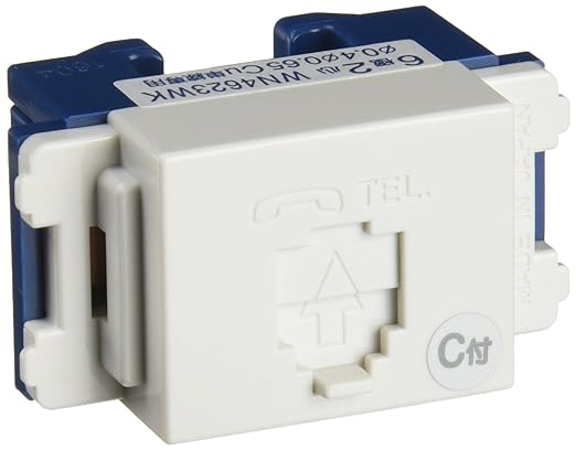 【楽天市場】(3/5は抽選で100％P還元)パナソニック WN4623WK 埋込C付モジュラジャック6極2心ホワイト(フル端子) (10個 ...