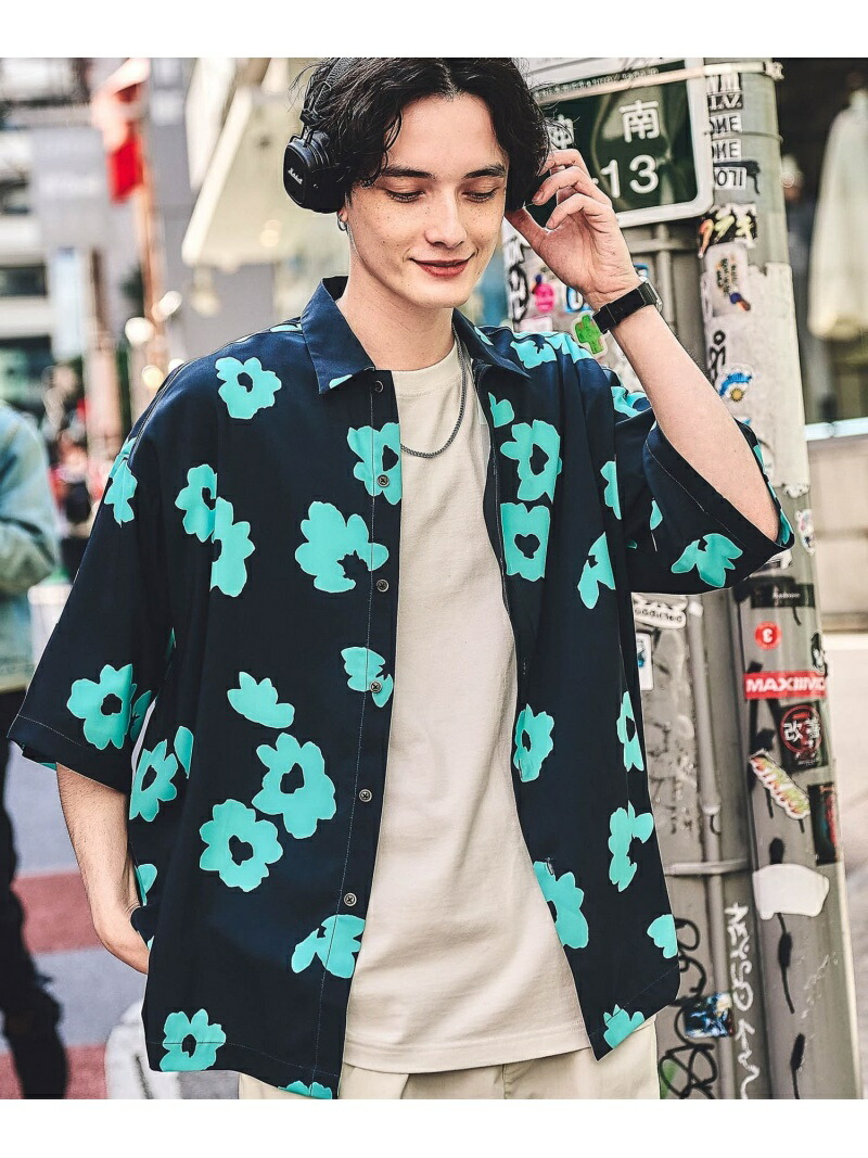 【楽天市場】【SALE／20%OFF】(M)POPフラワーシャツSS RAGEBLUE レイジブルー トップス シャツ・ブラウス ブラック ネイビー【RBA_E】【送料無料】[Rakuten ...