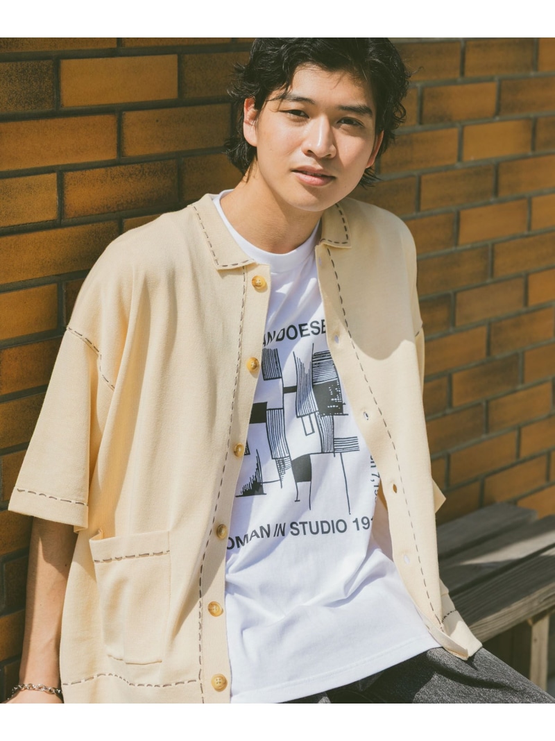 【楽天市場】ハンドステッチ/ニットポロシャツカーディガン RAGEBLUE レイジブルー トップス シャツ・ブラウス ブラック ホワイト ブラウン ベージュ【送料無料】[Rakuten ...