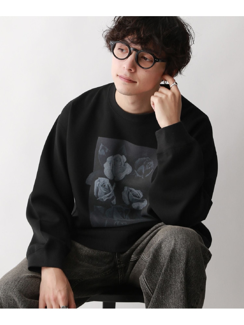 【楽天市場】【SALE／50%OFF】フラワープリント/クルーネックテックスウェット RAGEBLUE レイジブルー トップス カットソー・Tシャツ グレー ブラック ホワイト【RBA_E ...