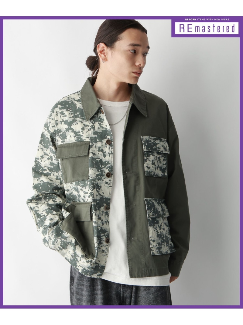 【楽天市場】【SALE／50%OFF】【REmastered】リメイク風/ドッキングミリタリーシャツ RAGEBLUE レイジブルー トップス シャツ・ブラウス カーキグリーン ブラック ...