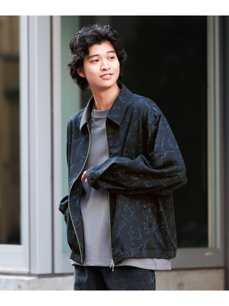 【楽天市場】【SALE／50%OFF】ラグイージー/総柄ドレープブルゾン RAGEBLUE レイジブルー ジャケット・アウター ブルゾン・ジャンパー ネイビー ブラック グレー【RBA_E ...