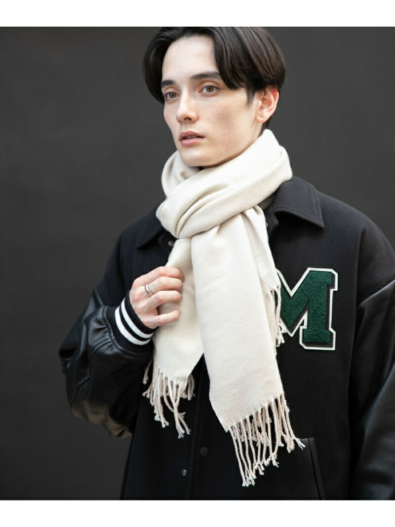 【楽天市場】【SALE／50%OFF】(M)カシミヤタッチRVマフラー RAGEBLUE レイジブルー ファッション雑貨 マフラー・ストール・ネックウォーマー ホワイト ブラック【RBA_E ...