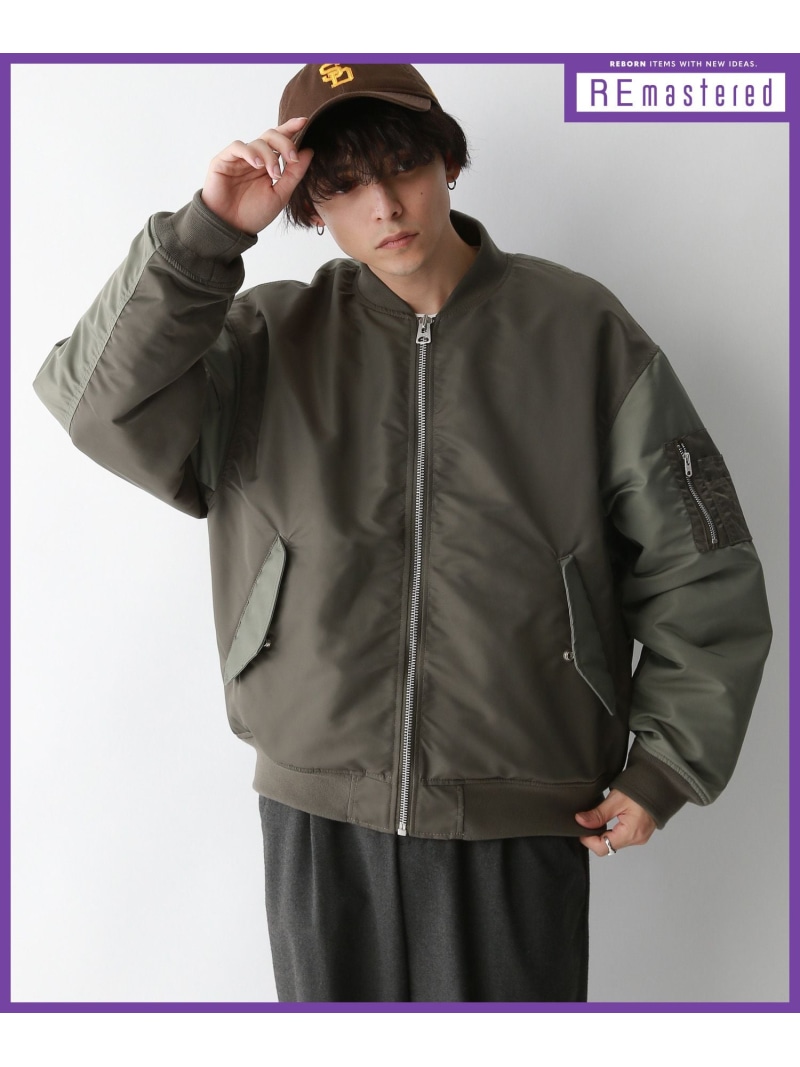 【楽天市場】【SALE／50%OFF】【REmastered】ミリタリーMA-1ショートブルゾン RAGEBLUE レイジブルー ジャケット・アウター ブルゾン・ジャンパー カーキグリーン ...