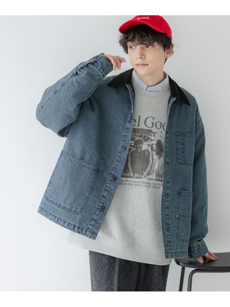 【楽天市場】【SALE／50%OFF】【AIRTHERMAL/高機能中綿】ヴィンテージライク/デニムカバーオール RAGEBLUE レイジブルー ジャケット・アウター デニムジャケット グレー ...