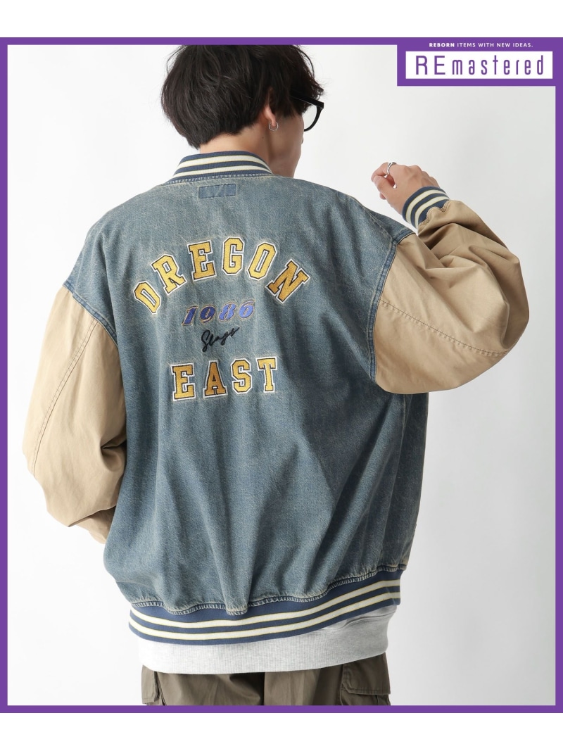 【楽天市場】【SALE／50%OFF】【REmastered】オーバーサイズデニムスタジャン RAGEBLUE レイジブルー ジャケット・アウター ブルゾン・ジャンパー ブルー グレー【RBA ...