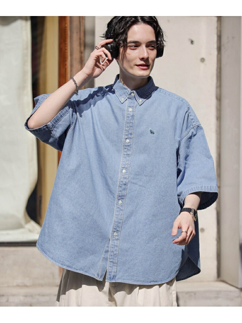 【楽天市場】【SALE／20%OFF】(M)デニムBDシャツSS RAGEBLUE レイジブルー トップス シャツ・ブラウス ブルー ブラック【RBA_E】【送料無料】[Rakuten ...