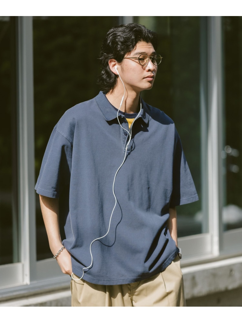 【楽天市場】ピグメント/オーバーサイズポロシャツ RAGEBLUE レイジブルー トップス ポロシャツ グレー ネイビー【送料無料】[Rakuten Fashion]：RAGEBLUE／レイジブルー