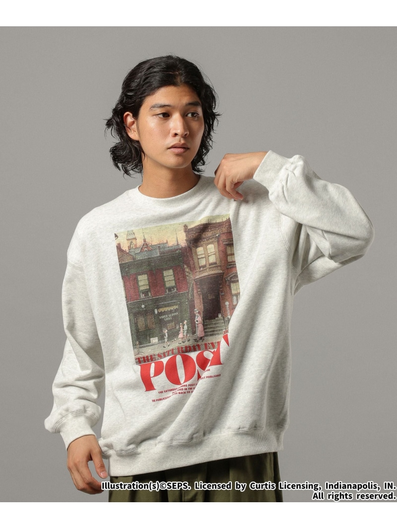 【楽天市場】【THE SATURDAY EVENING POST】コラボプリントスウェット RAGEBLUE レイジブルー トップス スウェット・トレーナー ブラウン ホワイト レッド ...