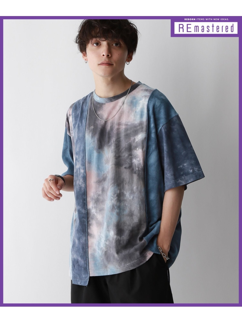 【楽天市場】【SALE／30%OFF】【REmastered】タイダイ柄切り替え/ドッキングオーバーTシャツ RAGEBLUE レイジブルー トップス カットソー・Tシャツ ブルー ブラック ...