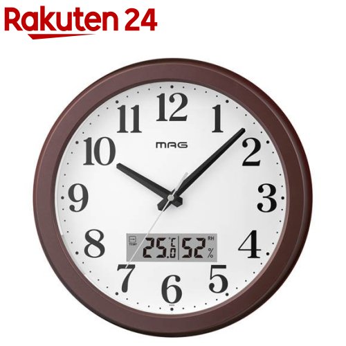 【楽天市場】MAG アナデジ自動点灯掛時計 明夜(メイヤ) W-810 BR-Z (1個)：楽天24
