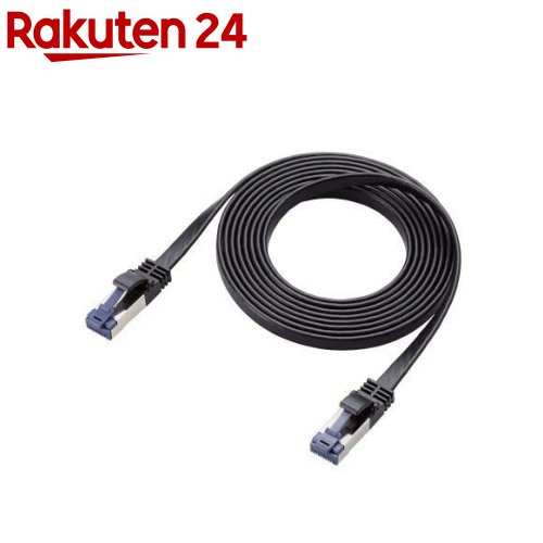 【楽天市場】エレコム LANケーブル Cat8 準拠 2m フラット 高速 40Gbps ストレート ブラック(1本)【エレコム(ELECOM)】：楽天24