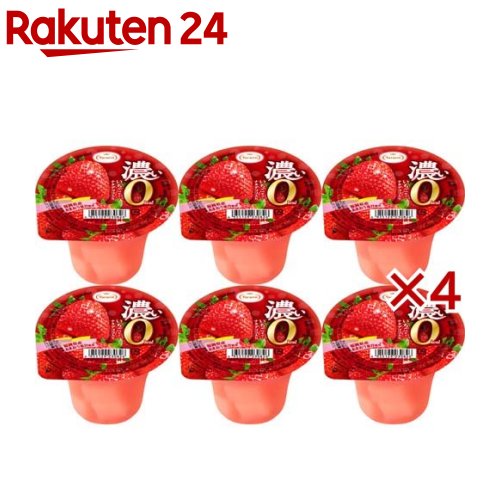 【楽天市場】濃いいちごゼリー 0kcal(6個入×4セット(1個195g))【濃い0kcal】[たらみ カロリーゼロ ヘルシー いちご 濃縮果汁]：楽天24