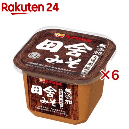 【楽天市場】ハナマルキ田舎みそ(750g×6セット)【ハナマルキ】[田舎味噌 生みそ 赤みそ 米味噌]：楽天24