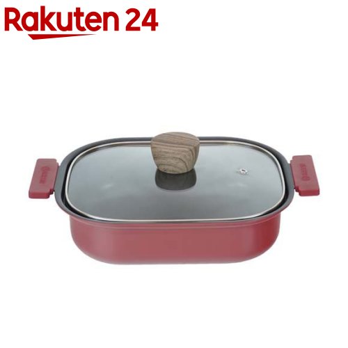 【楽天市場】1台5役 マルチな深型 卓上 クックタブ IH対応テーブルポット18*23cm レッド RB-2860(1個)：楽天24