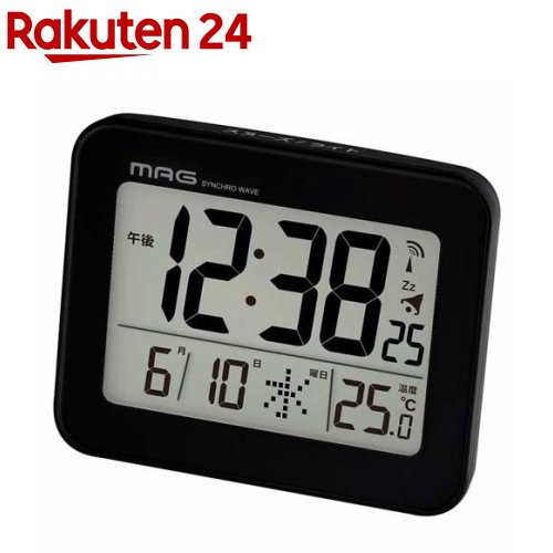 【楽天市場】MAG 電波目覚まし時計 ファルマン T-776 BK-Z(1台)：楽天24