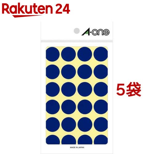 【楽天市場】エーワン カラーラベル 丸型 直径20mm 青 07042(14シート入×5セット)【エーワン】：楽天24