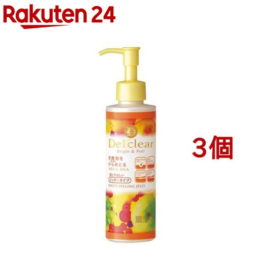 【楽天市場】DETクリア ブライト＆ピール ピーリングジェリー ミックスフルーツの香り(180ml*3個セット)【DETクリア】[ピーリング 角質 毛穴ケア ピーリングジェル 顔 全身]：楽天24