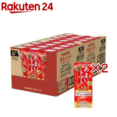 【楽天市場】カゴメ あまいトマト GABA＆リラックス(24本入×2セット(1本195ml))【トマトジュース 紙】：楽天24