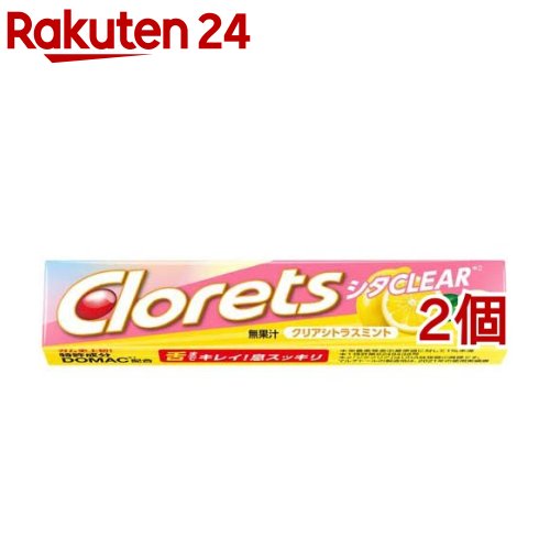 【楽天市場】クロレッツ シタクリア クリアシトラスミント(14粒入*2個セット)【クロレッツ】：楽天24