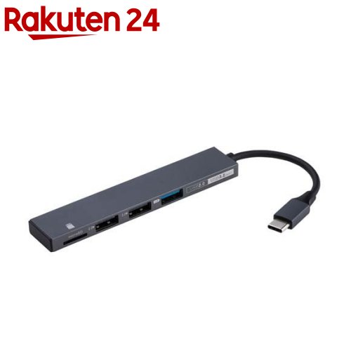 【楽天市場】Digio2 USB Type-C 極薄変換ハブ STIX 3ポート+CRW グレー COM-C3MSD123GY(1個)：楽天24