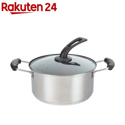 【楽天市場】蓋が立つ ふっ素加工 変形しにくい ステンスター IH対応両手鍋24cm RB-2892(1個)：楽天24