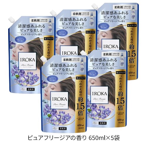 【楽天市場】フレア フレグランス IROKA 柔軟剤 詰め替え 大サイズ(710ml*5袋セット)【フレアフレグランスIROKA】：楽天24